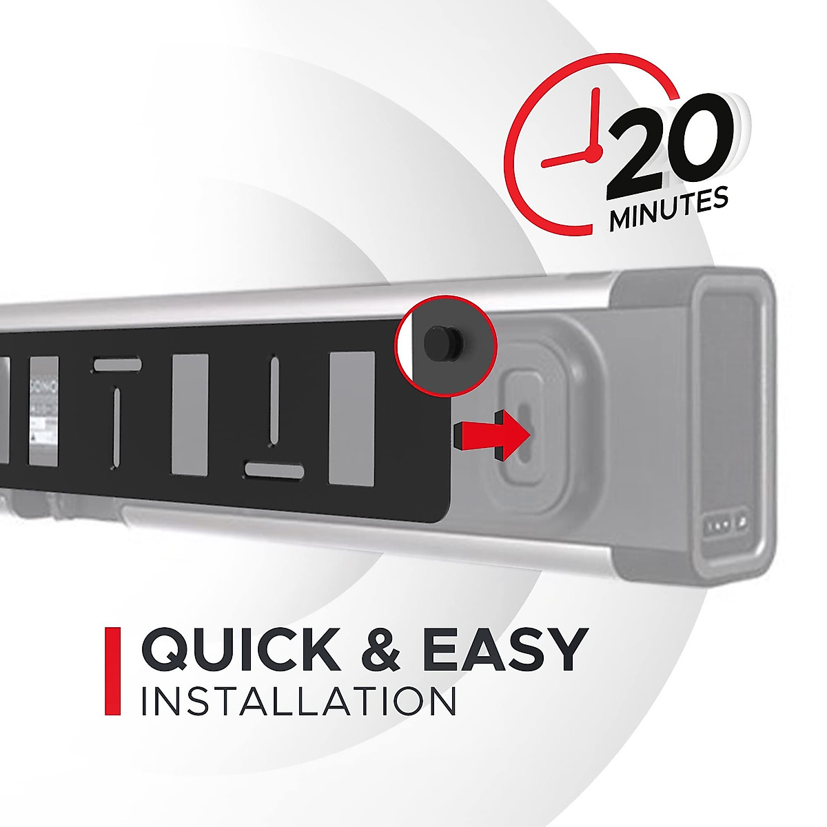 Playbar Wall Mount Bracket Kit with Mounting Accessories for Sonos Soundbar, Designed in The UK by Soundbass