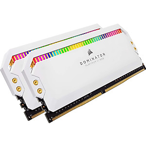 Corsair Dominator Platinum RGB DDR4 16GB (2x8GB) 3600MHz C18 Desktop Memory (12 Ultra-Bright CAPELLIX RGB LEDs, Patented DHX Cooling, Wide Compatibility, Intel XMP 2.0) White