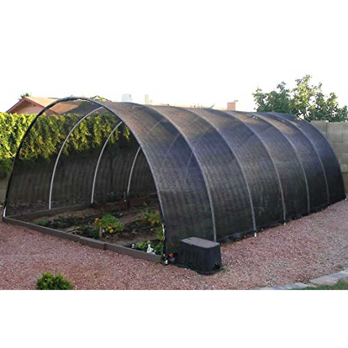 JTsuncover- Black 75% Shade Cloth Mesh Sun Block Net Mesh Shade for Garden Patio UV Resistant - Grommets Each 1ft - 10 ft x 20 ft