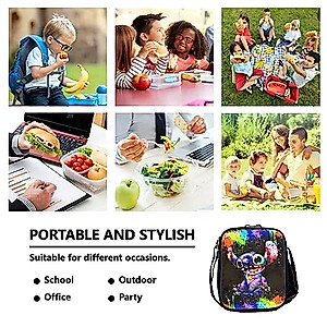 DESHOES 3PCS Anime Backpack 17 Inch School Backpacks With Lunch Box Pencil Case Set Casual Daypack Travel Stuff Insulated Tote Bag Bookbag For Kids Girls Boys Adults Women Men Gifts