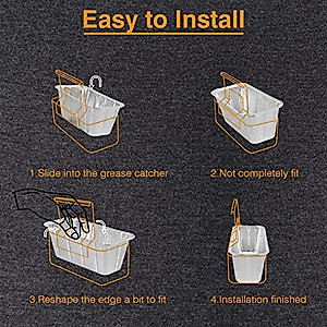 40-Pack Grease Cup Liners Compatible with Blackstone Griddle, Foil Drip Pan Liner Fit for Blackstone 17, 22, 28, 36 Inch Griddle with Rear Grease Cup