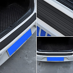 Osilly Car Rear Bumper Protector Guard, Anti-Scratch Trunk Door Protection Strip, Non-Slip Cargo Trunk Protective Guards, Universal Auto Exterior Accessories for SUV (Black, 40.9 * 3.5 inch)