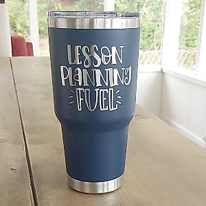 Teacher Appreciation, Navy 30oz Stainless Steel Tumbler with Lid, Teachers Gifts for Men, Funny Coffee Mug