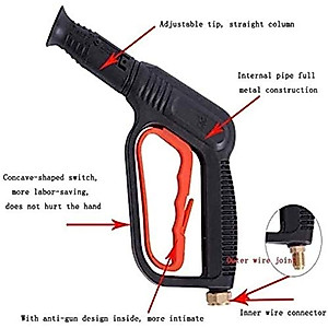 Nozzles Washer Spray Car Washing Garden Irrigation Washing Tools Black High Pressure Gun