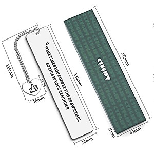 Inspirational Bookmark Gifts for Women Men Thank You Gift for Boss Leader Coworker Birthday Teachers' Day Christmas Graduation Gifts for Her Him Friend Teacher Nurse Student Daughter Son Bookmark Gift