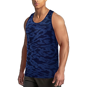 Zengjo Mens Athletic Tank Tops(Navy,XXL)