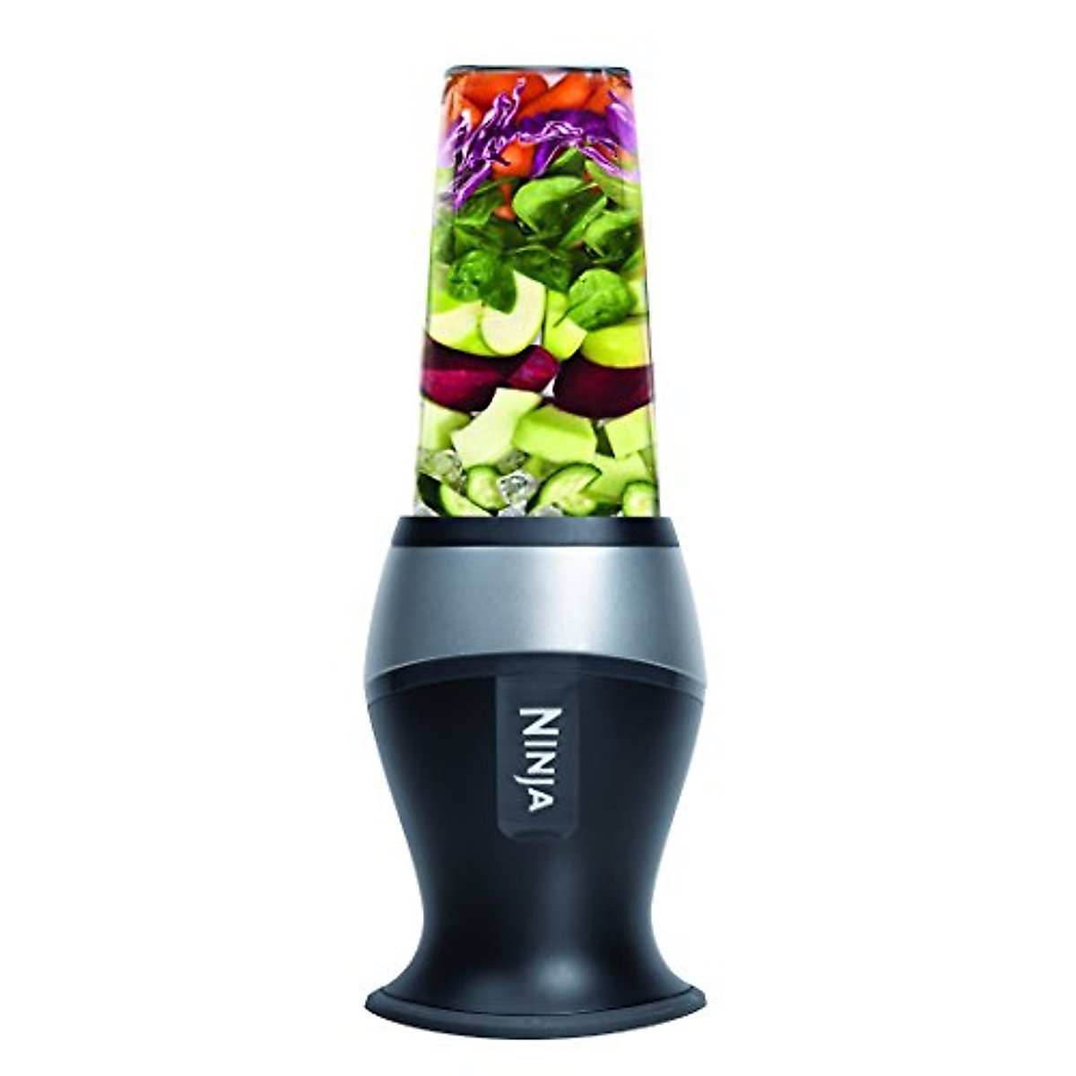 Ninja Personal Blender for Shakes, Smoothies, Food Prep, and Frozen Blending with 700-Watt Base and (2) 16-Ounce Cups with Spout Lids (QB3000SS)