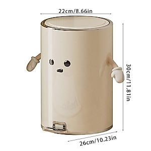 PASNMKvn 8L Trash Can Quiet Closing Garbage Can with Foot Pedal and Soft Close Lid for Odor Control