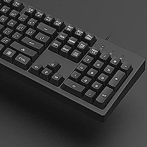 KOqwez33 Portable Advanced Keyboard for Notebook Computer, 104 Key Pink Button Switch Office Growing Gaming Mechanical Keyboard for DKS100 - Pink