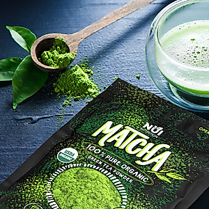 NUI Organic Matcha Green Tea Powder 100% Pure Premium Matcha for Latte, Smoothies and Baking 4 oz
