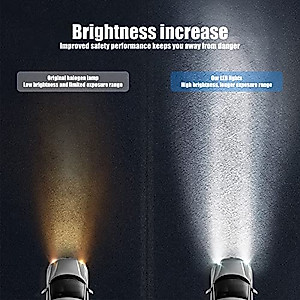 QODOLSI 2 PCS Car LED Headlight Bulbs, H11/H8/H9 LED Bulbs Combo Kit, 36W 3800LM Headlamp Bulbs, 6000K White Light