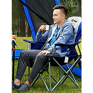 KingCamp Camping Chair Lawn Chair Folding Camping Chair for Adults Folding Camp Chair with Lumbar Support