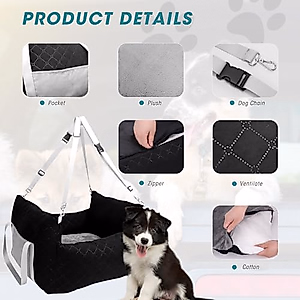 fophop Large Dog Car Seat for Large Medium Dogs,Washable Big Dog Bed Sofa Travel Seat,Fits Cars Trucks