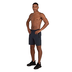 TCA Elite Tech Gym Shorts Men Athletic Shorts Workout Running Shorts for Men with Zip Pockets - Smoke Gray, Medium