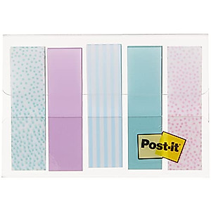 Post-it Pattern Flags, 100/On-the-Go Dispenser, .47 in, Gradient Pattern Collection (684-GRDNT)