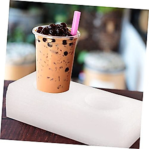 UPKOCH 2pcs Takeaway Cup Holder Bowl Racks Cup Holder Tray Coffee Cup Carriers can Carrier Drink Coffee Cups Disposable Coffee Trays Milk Tea Cup White Dish Shape epe Pearl Cotton