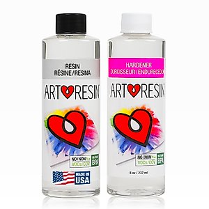 ArtResin - Epoxy Resin - Clear - Non-Toxic - 16 oz (8 oz Resin + 8 oz Hardener) (474 ml)
