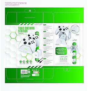 Venom Twin Charging Dock with 2 x Rechargeable Battery Packs - White