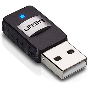 Linksys AE6000 Wireless Mini USB Adapter AC 580 Dual Band,Black,8.60in. x 5.40in. x 2.30in.