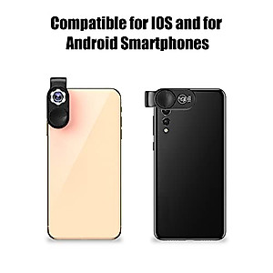 PUSOKEI 100X Phone Microscope,Mini Pocket Phone Camera Lens Attachment Microscopes with Universal Clip and LEDs,Portable USB Micro Magnifier for Kids Adults Trichome Coin