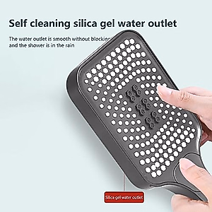 High Pressure Handheld Shower Head with 3 Spray Settings and On/Off Pause Detachable Shower, 300 Holes Water Saving Showerhead #X