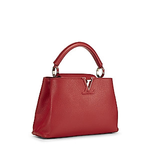 Louis Vuitton, Pre-Loved Red Taurillon Capucines BB, Red