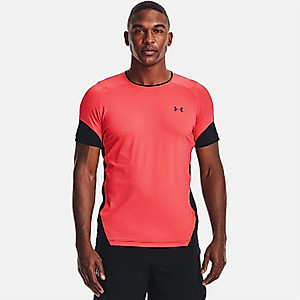 Under Armour Heatgear Rush 2.0 Short Sleeve T-shirt, Blue Circuit (436)/Black, X-Large