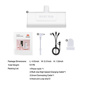 5000mAh Rechargeable Battery Pack for Oculus Quest 2 Accessories/Meta Quest 2 Pro Headset and Elite Strap, Ultra Lightweight, Provides Extra 2+ Hours of Gaming Time, Visualized Power Display Window