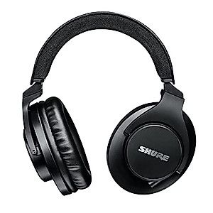 Shure SRH440A Over-Ear Wired Headphones for Monitoring & Recording, Professional Studio Grade, Enhanced Frequency Response, Work with All Audio Devices, Adjustable & Collapsible Design - 2022 Version
