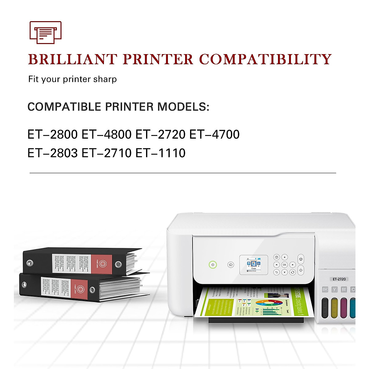 Toner Kingdom Compatible 522 Ink Bottle Refill High Capacity T522 Refill Ink Bottle for ET-2720 ET-4700 Printer (4 Pack, Black, Cyan, Magenta, Yellow)