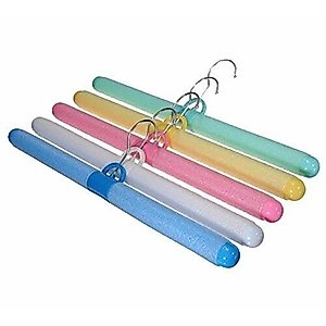 Bendable Flexible Foam Hangers Anti-Skid Foam Clothes Hanger Holder Rack - 5pk | Clothes Won't Fall Off | Clothes Dry Faster