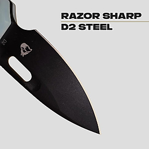 LOST FOXES Pathfinder Pocket Knife | Best Gifts for Men & Women | D2 Steel Blade, G10 Handle | EDC Folding Knife for Camping, Survival, Hiking | Small, Sharp Pocket Clip | Perfect for Dad, Husband, or Backpack Gear