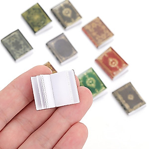 Molain Miniatures Dollhouse Books, 1:12 Scale Mini Books, Model Decoration for Dollhouse Accessories Boys and Girls Play Entertainment Supplies (12 Pcs)