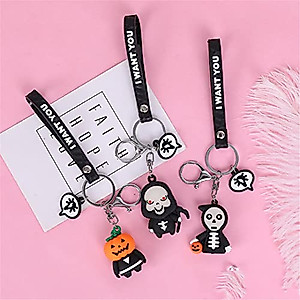 AirPods 3rd Generation Case Cover, Luminous Cute Ghost Case with Lanyard Keychain Designed for Airpods 3, Soft Silicone Anime Funny 3D Cartoon AirPods 3 Case for Women Men Kids Teens (Black Ghost)