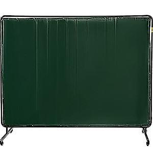 Vevor Welding Screen with Frame 8' x 6', Welding Curtain with 4 Wheels, Welding Protection Screen Green Flame-Resistant Vinyl, Portable Light-Proof Professional : Tools & Home Improvement