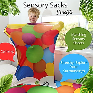 Dr Squish Sensory Sock - Bag - Sack - Washable - Body Pod - Comfortable Blanket - Blankets & Throws - Full Body wrap - Self Soothing - Wearable Blanket for Kids (3-5 years, 40 x 27 Inch)