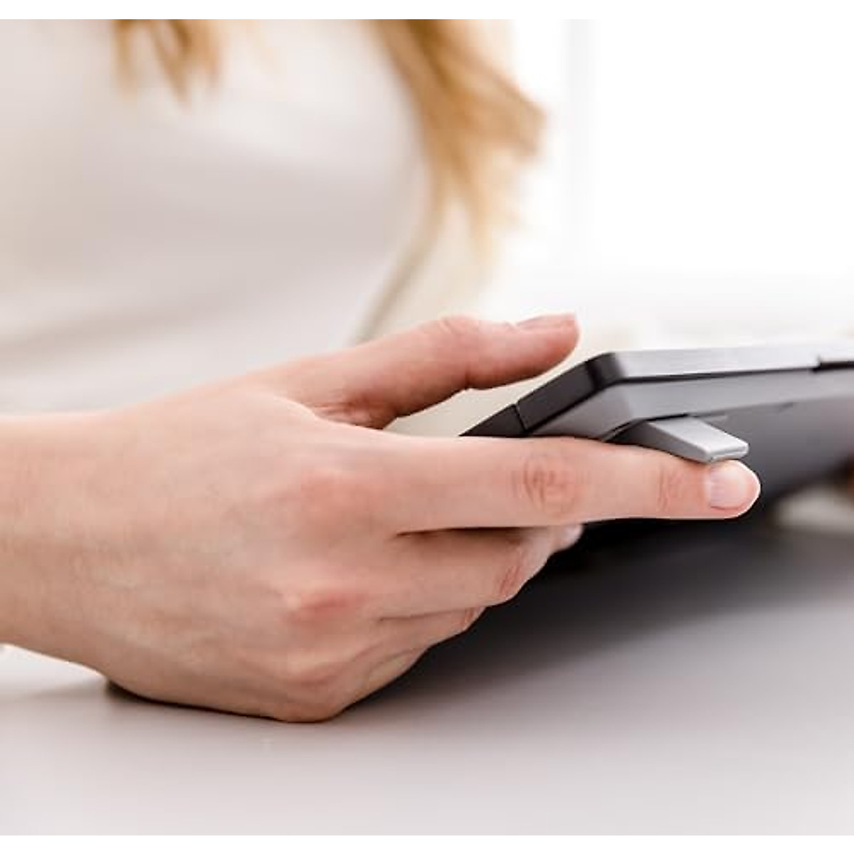 Cherry Stream Keyboard Wired USB SX Scissors Mechanism QWERTY Whisper-Quiet Silent Keystroke for Home Office, Work or Personal Computer. Black