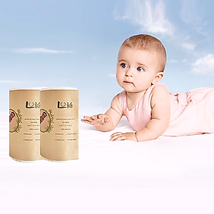 LVBB 100% Bamboo Biodegradable Rayon Cloth Diaper Liners Disposable, Gentle and Soft Bamboo Diaper Liners, Fragance Free and Chlorine Free Disposable Diaper Liners,White,100 Count/Roll (Pack of 4)