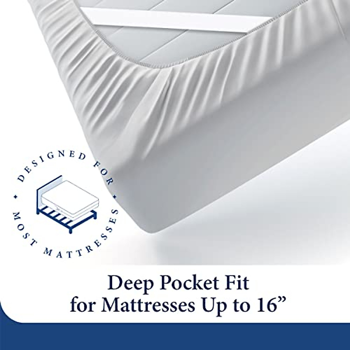 Cosy House Collection Luxury Sheets - 4 Piece Bedding Set - Blend of Rayon Derived from Bamboo - Soft, Breathable, Deep Pocket - 1 Fitted Sheet, 1 Flat, 2 Pillow Cases - Queen, White