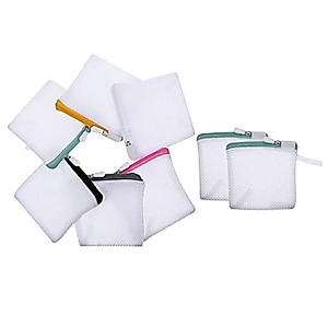 Tofficu Laundry Bags Mesh Wash Bags 8pcs Mesh Laundry Bags for Delicates Honeycomb Mesh Laundry Bags Washing Machine Wash Bag for Delicates Blouse Underwear Bra Baby Clothes Mesh Laundry Bag