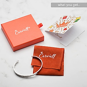 Carviell Inspirational Bracelets for Women, Personalized Encouragement Cuff Bracelet for Teens, Mom, Sister, Teenagers, Cousin Gifts, You are Loved Jewelry