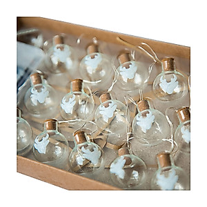 lamphle LED Decorative Non-Glaring Fairy Lights, Battery Powered 4 Styles Glass Night Light, Bulb Shape Scene Layout Attractive Fall Garland with Lights Elk