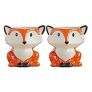 PRETYZOOM 2pcs Succulent Potted Plant Fox Plant Pot House Plant Pot Fox Flower Pot Small Planter Pots Table Top Decor Succulent Ceramic Pot Flower Vase Ceramics Indoor Flower Stand