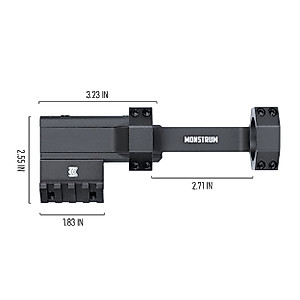 Monstrum 1-6x24 LPVO Rifle Scope with 45 Degree Offset Red Dot Mount