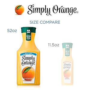 Simply Orange Juice, 52 fl oz, 100% Juice w/Calcium & Vitamin D, Not from Concentrate
