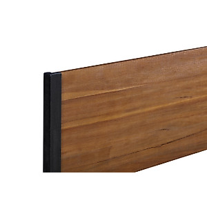 Little Leaf & Co. Liam Platform Bed Frame - HomeScape Collection, No Box Spring Required, Sustainable Pine Wood, Industrial Iron, Easy Assembly, Optimal Airflow, Low-Profile & Durable (Queen)