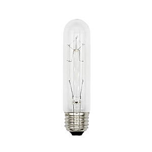 Creative Hobbies® 308 (Pack of 4) 25T10/CL - 25 Watt T10 Clear Tubular - 120V - Medium (E26) Base - Incandescent Light Bulbs