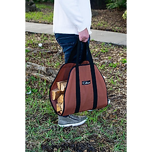 ANEWNICE NOVIIML ge AOLDHYY OOD Carrier Heavy Duty Firewood Holder Utility Garden Sculpture Outdoor Decoration