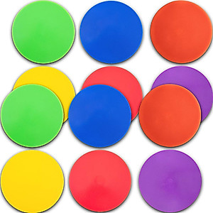 Vhxorrz 12pcs Spot Markers 10 Inch floor dots Non-Slip Rubber Agility Markers for Football, Basketball Training Markers,School Activities, Exercise Drills