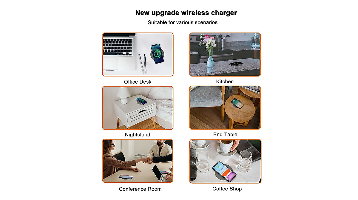 NiiTTER Invisible Wireless Charger - Under Desk Charging for iPhone ...